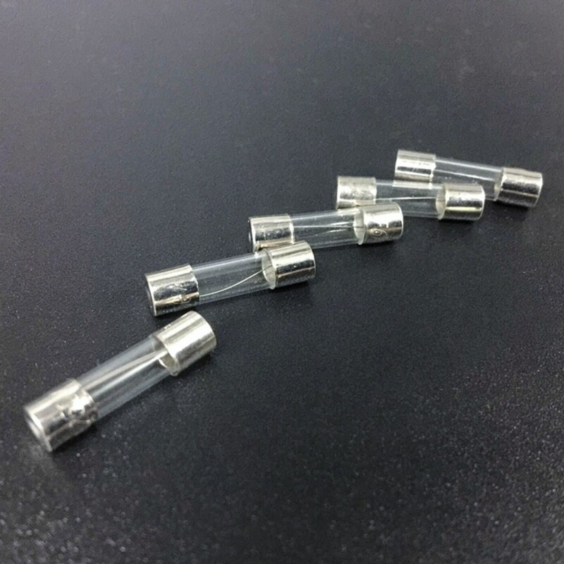 Pack of 100 Glass Tube Fuses Set Small Size Slow Glass Fuses for Home ...