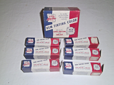 NOS Kem Glo Color Kem Tinting Color Super Kem Tone Wall Paint COLORS~6 ...