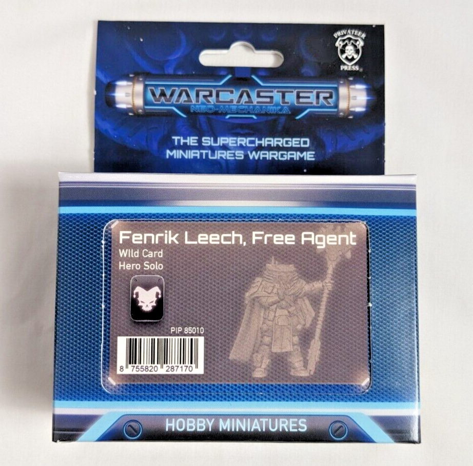 WARCASTER Mini War Game FENRIK LEECH FREE AGENT Wild Card NEW Privateer ...