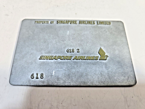 Vintage AIRLINE TICKET VALIDATION PLATE - SINGAPORE AIRLINES 11 | eBay