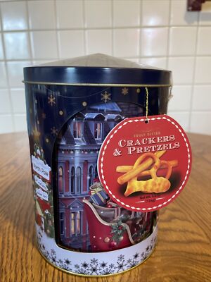 Wicklein Musical Rotating Christmas Empty Tin Santa Snow Snowman St ...