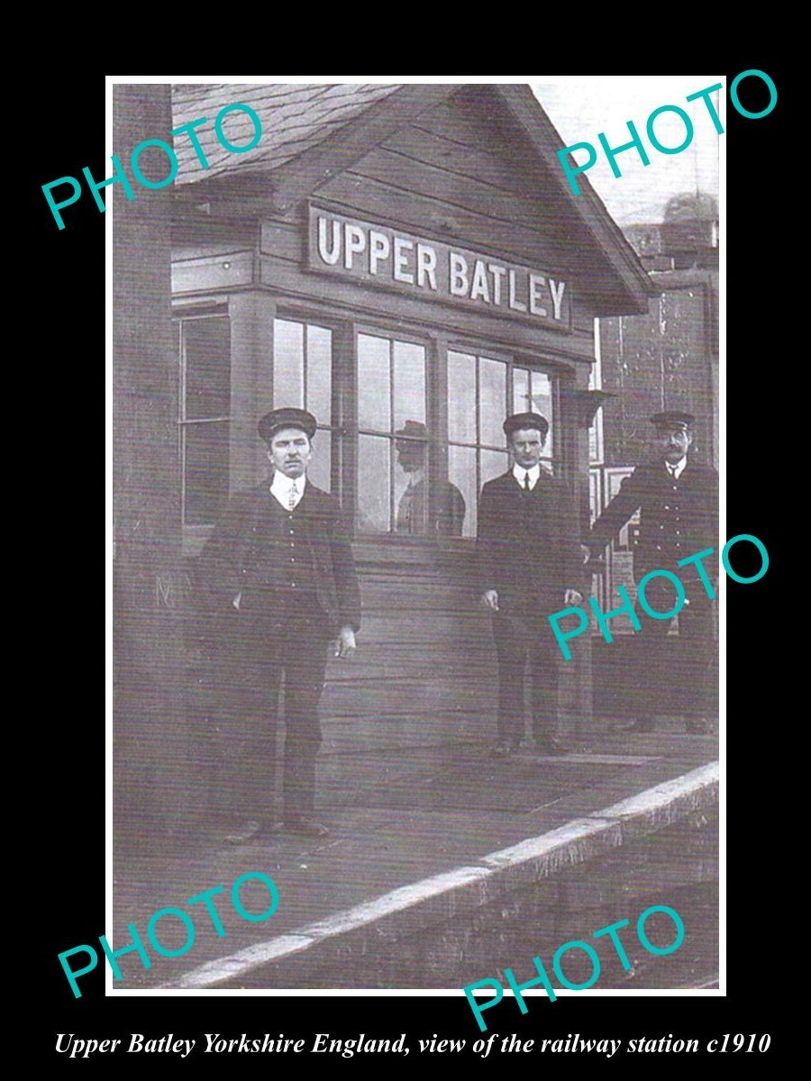 OLD POSTCARD SIZE PHOTO UPPER BATLEY YORKSHIRE ENGLAND RAILWAY STATION ...