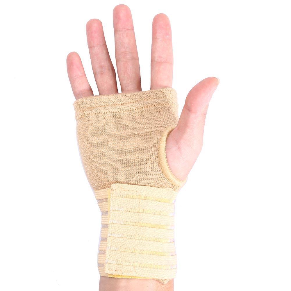 Elastic Knitted Fabric Palm Wrap Hand Brace Support Wrist Sleeve Band ...