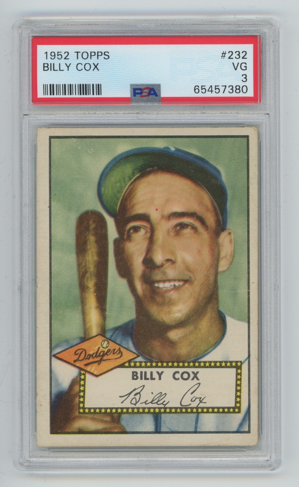 1952 Topps - #232 Billy Cox for sale online | eBay