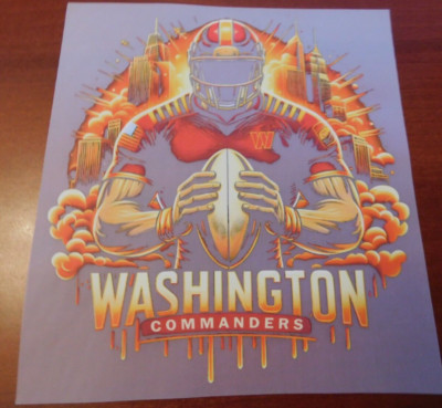 Washington Commanders 8" DTF Heat Transfer Iron On FREE Shipping (B11 ...