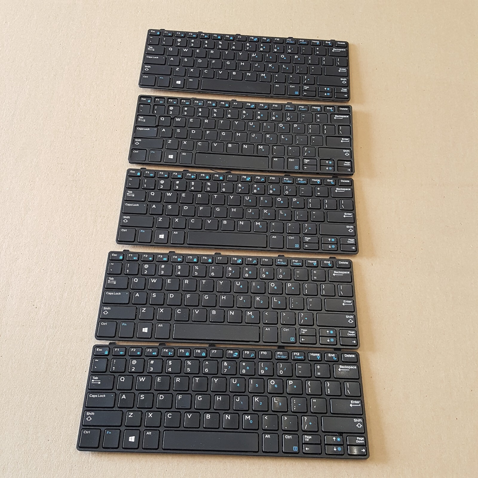 LOT OF 5 OEM DELL Latitude 3180 3189 3190 3380 Laptop US Keyboard 36G3P ...