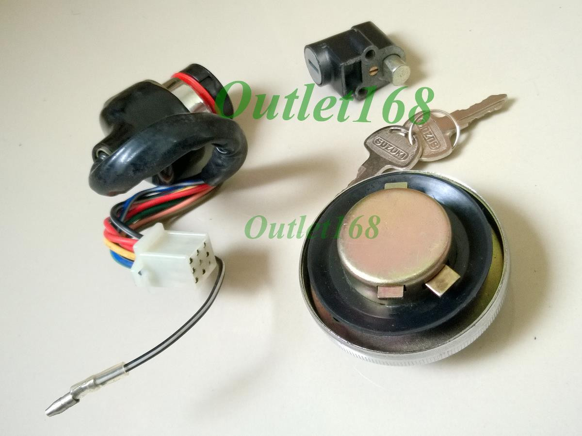 Suzuki GT100 A100 AS100 TS50 Ignition Light Switch Steer Lock Tank Cap ...