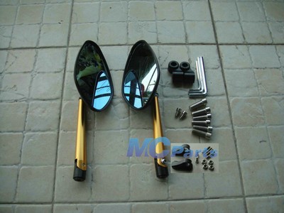 CNC Rear Side Mirrors Block Plates Gold For Yamaha YZF-R1 02-08 03 04 ...