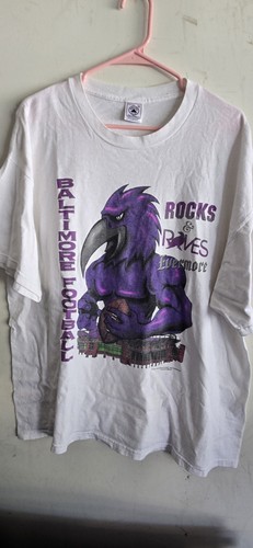 Vintage NFL 1998 Baltimore Ravens Rocks & Raves Evermore T-Shirt Sz 2XL ...
