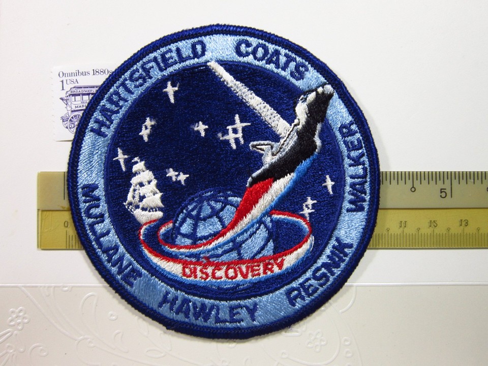 NASA STS-41D 1984 Discovery 1st Flight Space Shuttle Mission 4" Crew ...