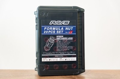 Genuine RAYS Formula Nut Set L45 (FN-II) - M12 x 1.25 - RED (20 lugs ...