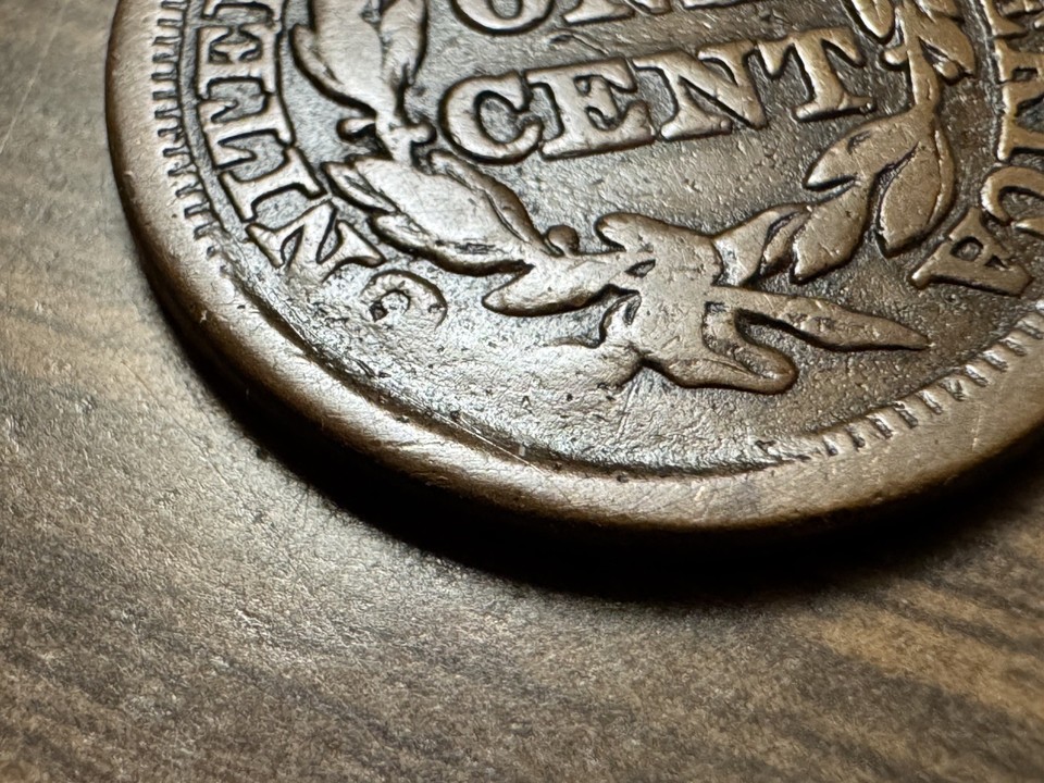 1847 N-24 Braided Hair Large Cent Significant Lamination / Strike Error ...