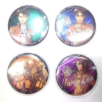Attack on Titan USJ Universal Collaboration Badge Levi Eren Titan Hange ...