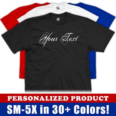 Custom Distressed Script T-Shirt | Grunge Tattoo Personalized Design ...