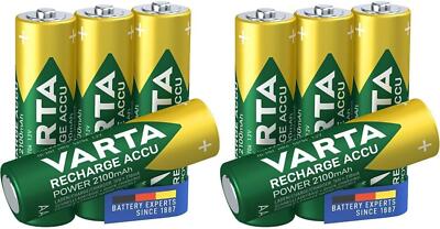 8X Varta AA Battery 2100mAh 1.2V NiMH Accu Mignon 56706 Bulk | eBay