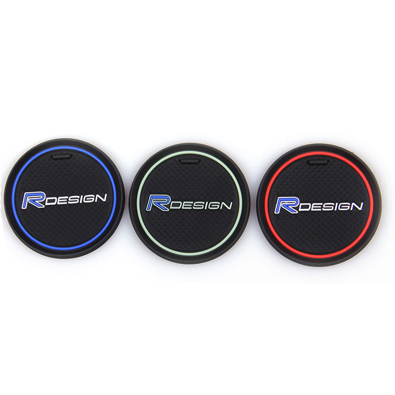 for Volvo Blue R design Car Cup Holder Mat V40 XC60 V50 V70 S60 S80 ...