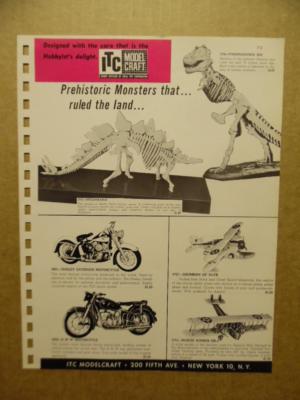 1958 ITC Modelcraft Ideal Toy Co Model Catalog Sheet Boats Dinosaur ...