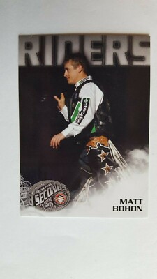 MATT BOHON #35 PRESS PASS 2009 PBR 8 SECONDS PRO BULL RIDING CARD | eBay