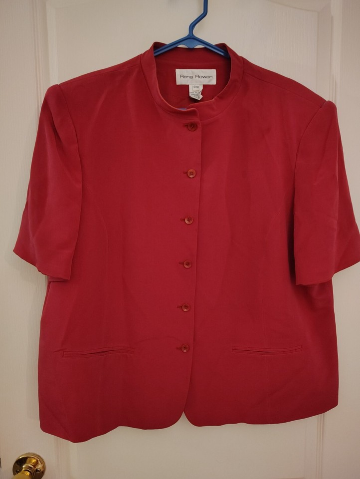 Rena Rowan Raspberry Suit with Skirt Size 20 W For Business Church | eBay