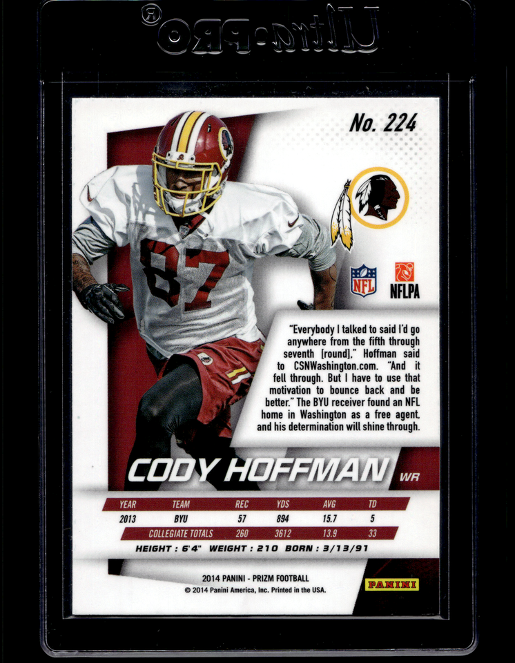 2014 Panini Prizm #224 Cody Hoffman RC | eBay