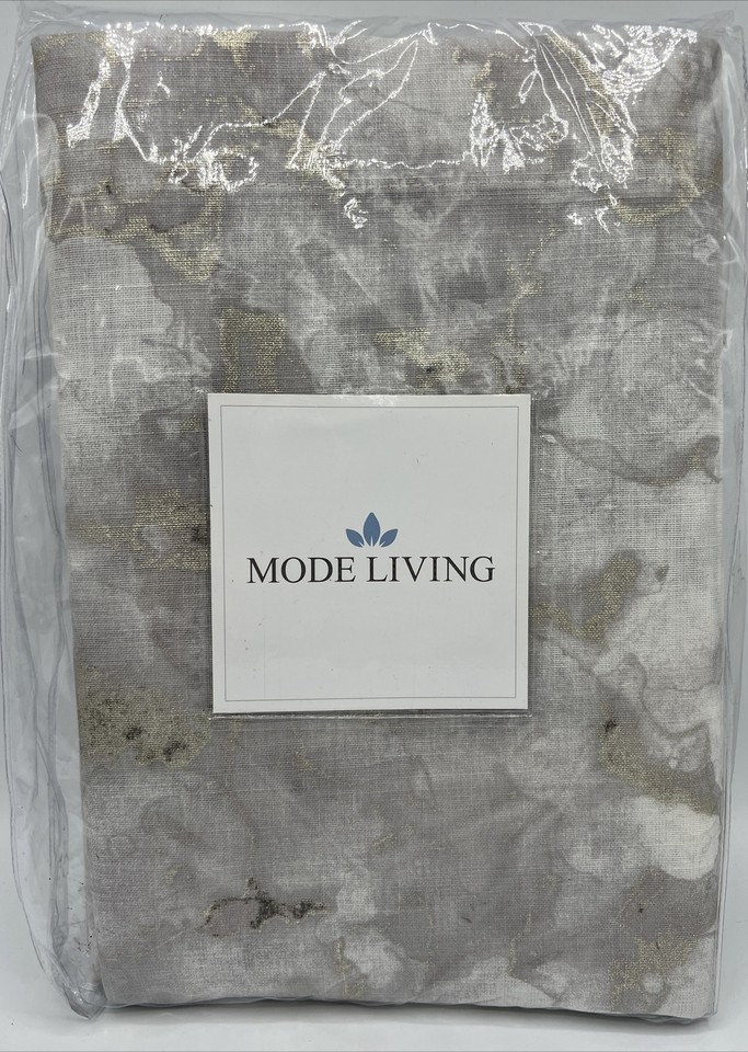 Mode Living Ritz Tablecloth 70" X 162” Metallic Grey Msrp $400 | eBay