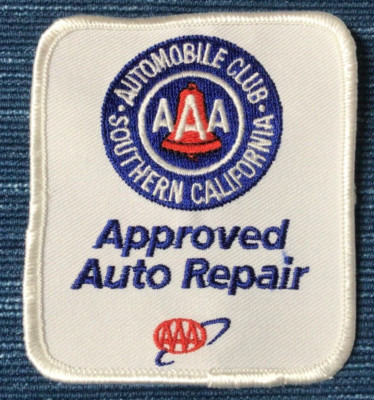 Vtg AAA Roadside Assistance California Automobile Club Patch Auto ...