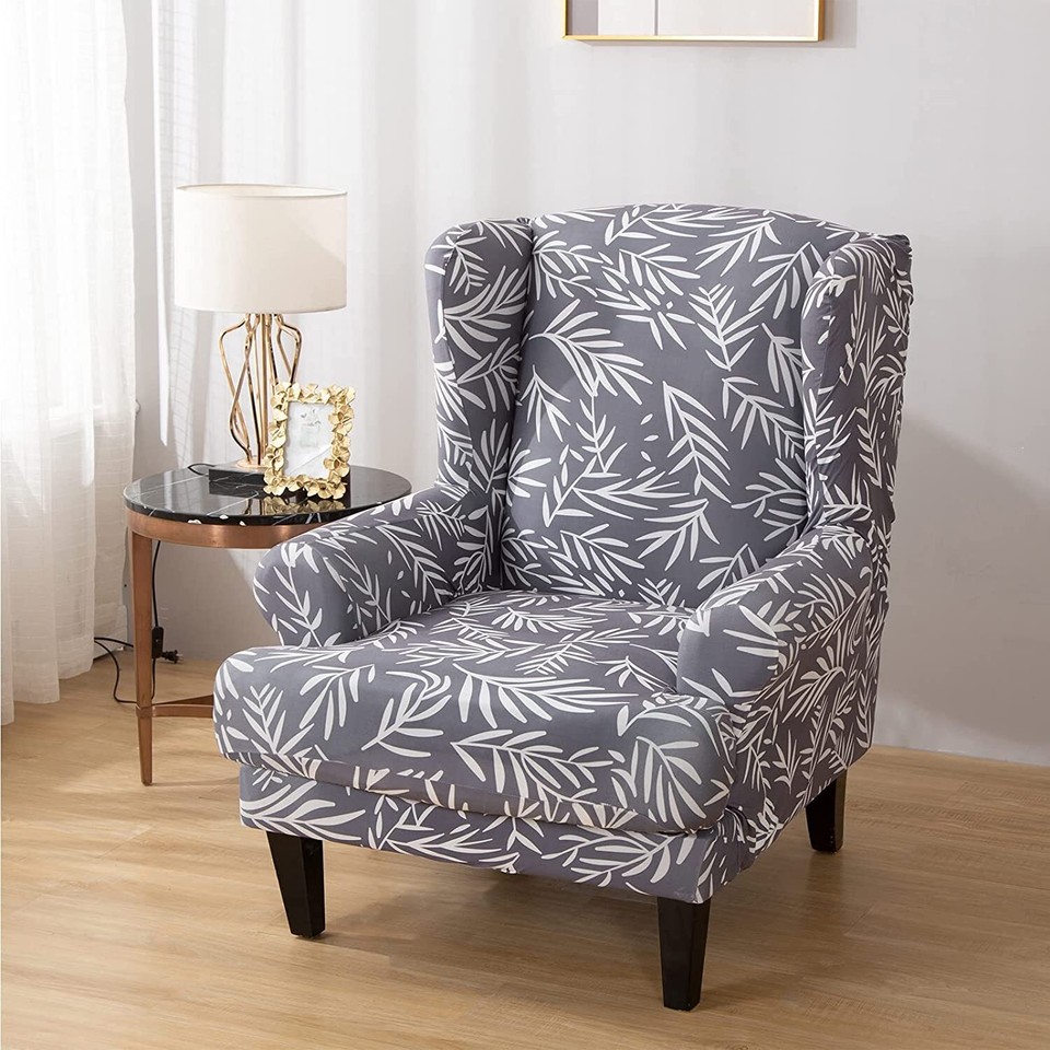 Wing Chair Cover Wing Chair Slipcovers 2 Piece, Wingback Armchair Sofa ...