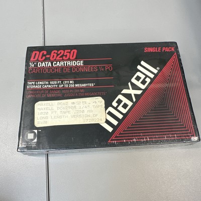 Maxell DC-6250 1/4” Data Cartridge Brand New Sealed Box | eBay