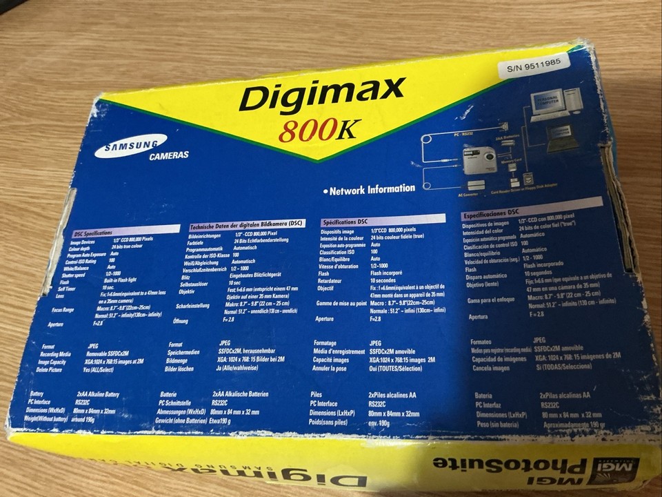 Samsung Digimax 800K Digital Camera with Case and Cable Untested | eBay UK