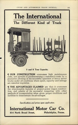 1908 PAPER AD CAR AUTO International Motor Truck | eBay