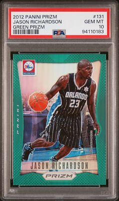 2012 Panini Prizm #131 Jason Richardson Green Prizms PSA 10 Gem Mint ...