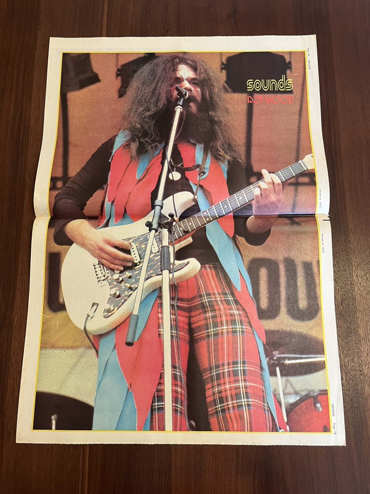 Roy Wood - Wizzard - Sounds Magazine Centrefold Poster 1973 - 23x16in ...