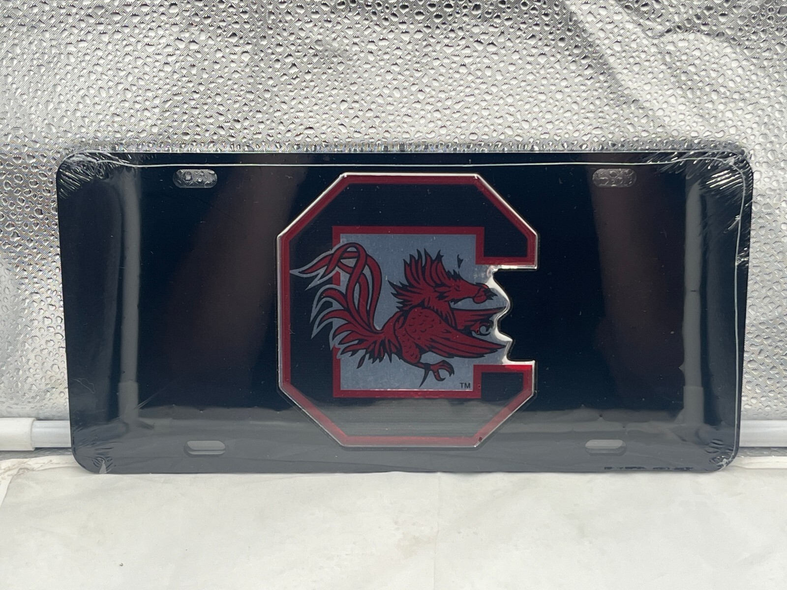 South Carolina Gamecocks NCAA Black Mirrored Laser Cut License Plate ...