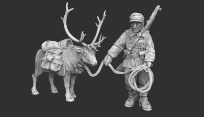 Just Some Miniatures WW2 Finnish Soldier & Reindeer Bolt Action 28mm ...