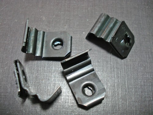 4 pcs NORS headlight bezel retaining clips nuts for 1955 1956 Ford ...