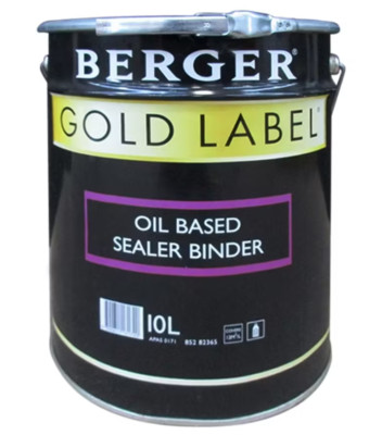 BERGER - Gold Label Oil Based Sealer Binder Paint Big 10 litre drum tin ...