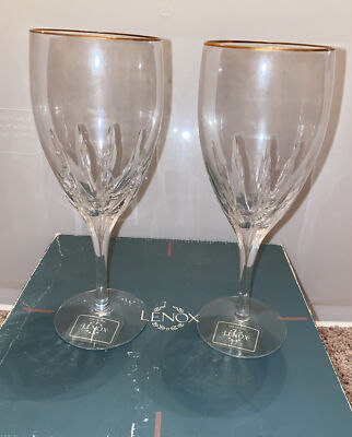 Lenox Firelite Gold Crystal Beverage Glasses (Set Of 2) NEW | eBay