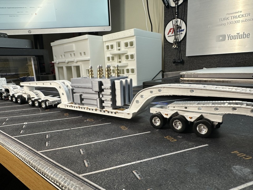 1/64 Truck and 15 Axle custom made Heavy Haul trailer | eBay