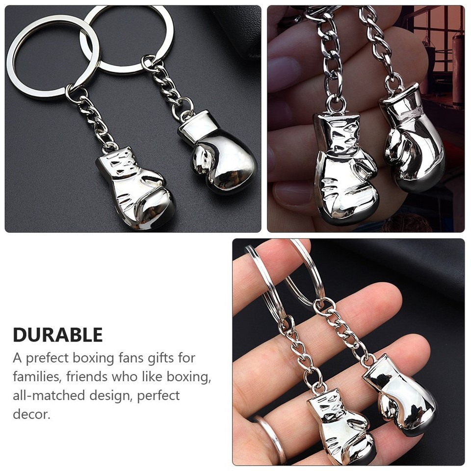 2pcs Key Chain Metal Key Holder Punching Gloves Pendant Key Holder ...