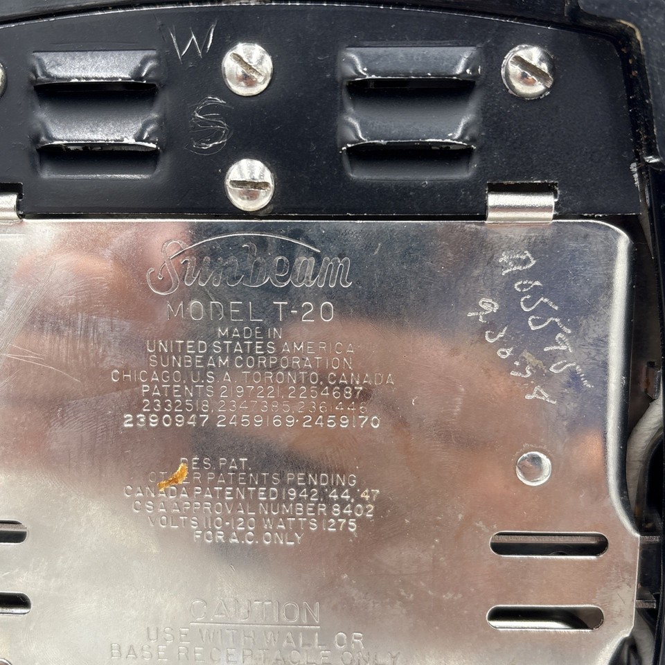 Vintage Sunbeam T-20 Radiant Control Chrome Toaster Mid Century/Art ...