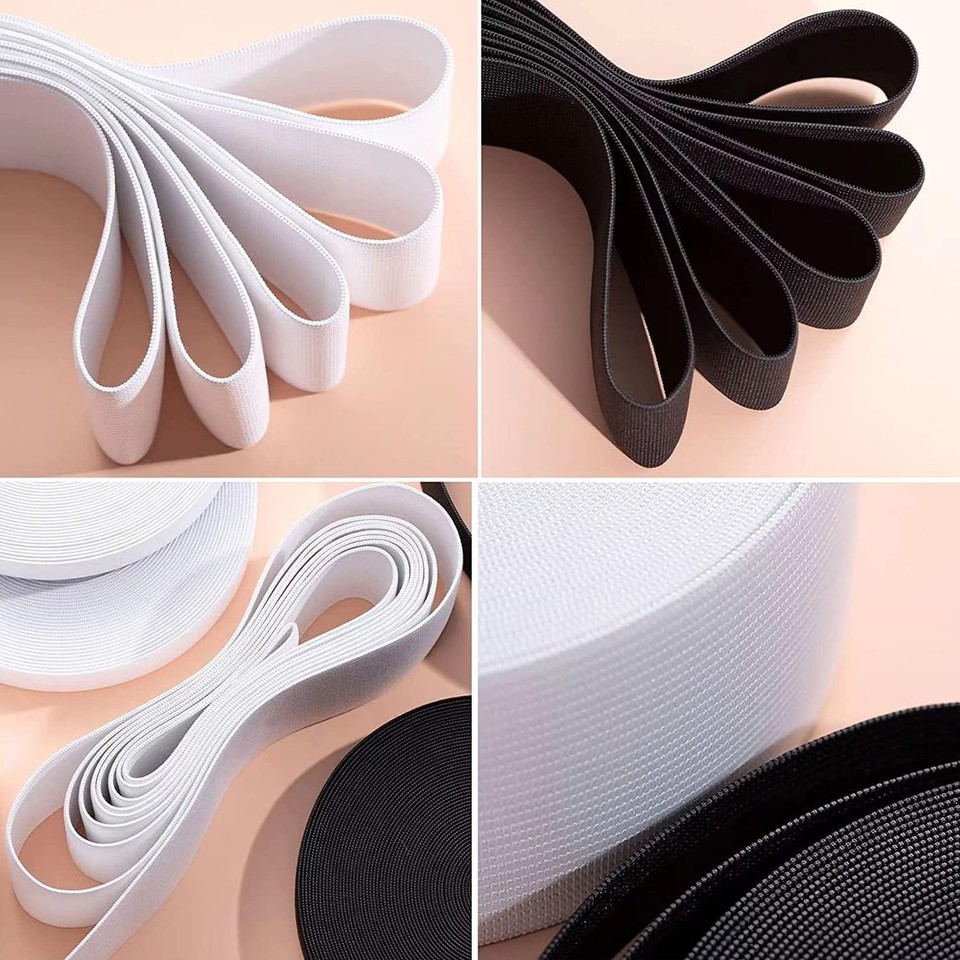 2-inch Black Knit Elastic Spool Wide Heavy Stretch Elastic Band 7 Yards ...