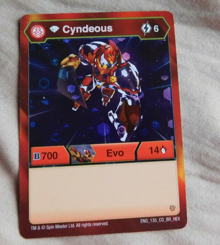 BAKUGAN Battle Planet DIAMOND PYRUS "CYNDEOUS" B700 FOIL EVO Card 135 ...