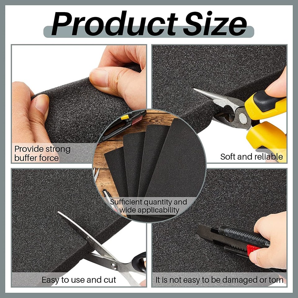 6 PCS Foam Sheet 16x12x1 Inch Cuttable Foam Inserts for Cases Packing ...