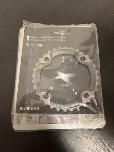 NEW Shimano XTR FC-M970 32T Titanium/Carbon Chainring 3x9s (AB) NEW ...