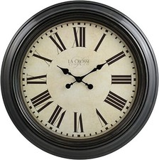 Baldauf Clock Company Black Oil Rub 30" Large Oversized Round Wall ...