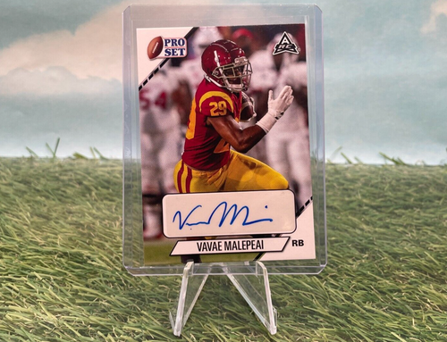 Vavae Malepeai AUTOGRAPH RC USC Trojans- 2021 Leaf Pro Set College ...