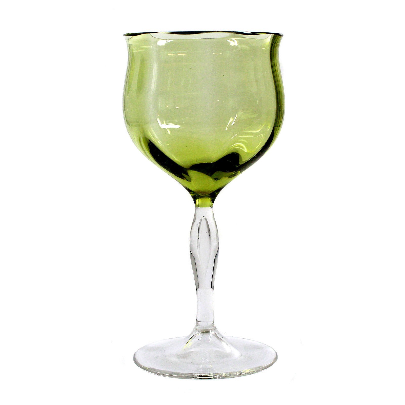 Stängelglas mit optisch gerippter Kuppa, Josephinenhütte, Entw. Franz ...