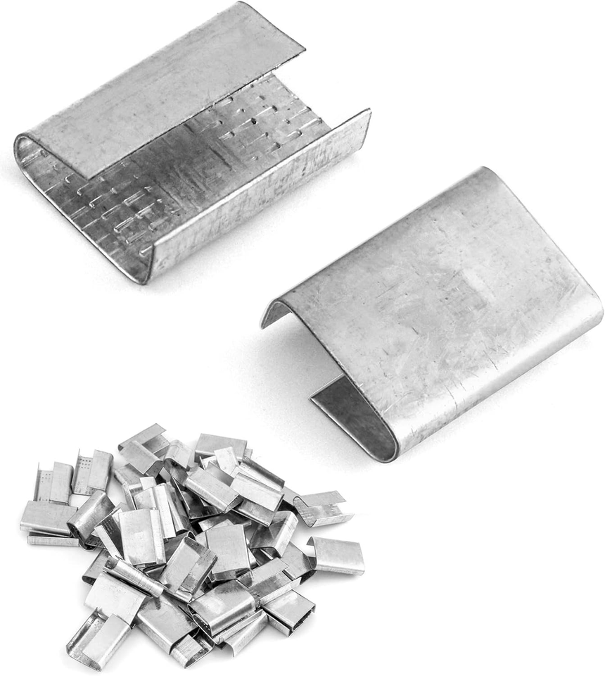 200PCS 5/8” Open Strapping Seals Banding Clips Snap-On for Pallet ...