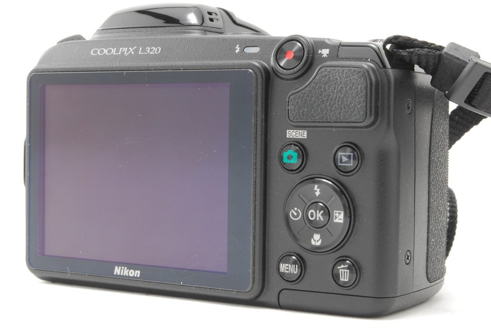 [Near MINT w/Box] Nikon Coolpix L320 16.1MP Digital Camera 26x Zoom ...