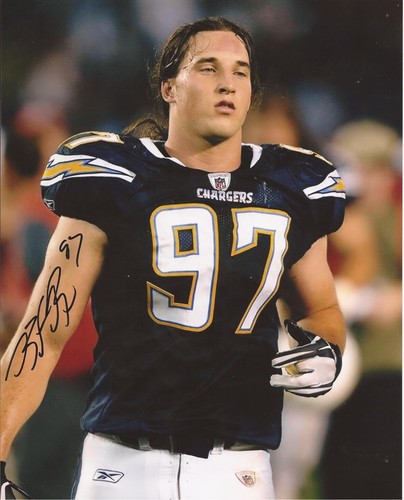 BRONT BIRD SAN DIEGO CHARGERS SIGNED AUTOGRAPHED ACTION 8X10 PHOTO W ...